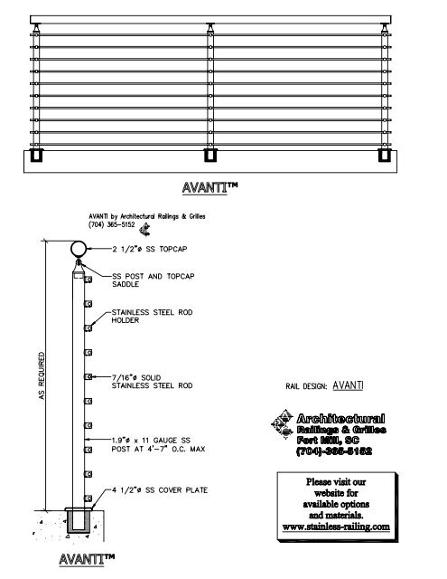 pdf railing detail - Stainless Railings