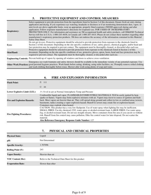 5. PROTECTIVE EQUIPMENT A