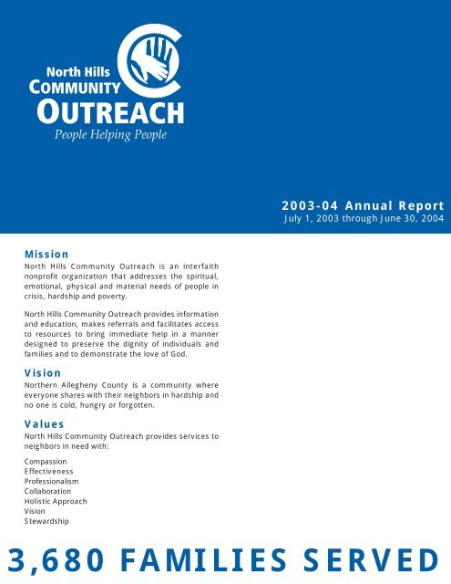 2003-04 Annual Report - North Hills Community Outreach