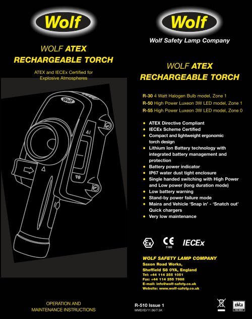 wolf atex rechargeable torch wolf atex rechargeable torch
