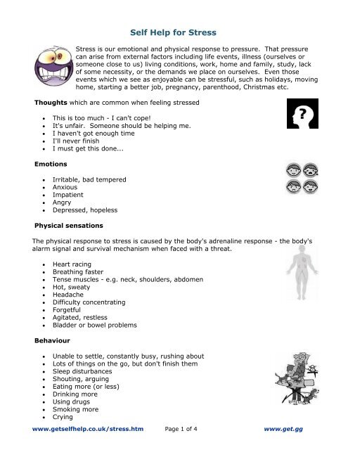 Self Help for Stress - DBT Self Help