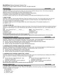 BESTest Balance Evaluation – Systems Test