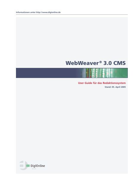 Webweaver® 3.0 CMS