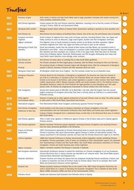 Timeline and conclusion (PDF 178.1 KB) - National Museum of ...