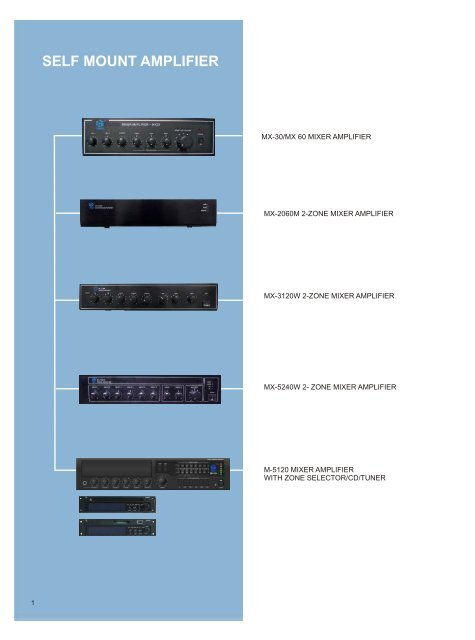 01-self mount amplifier 02-matrix system
