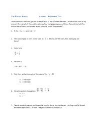 Algebra 2 Placement Test - The Putney School