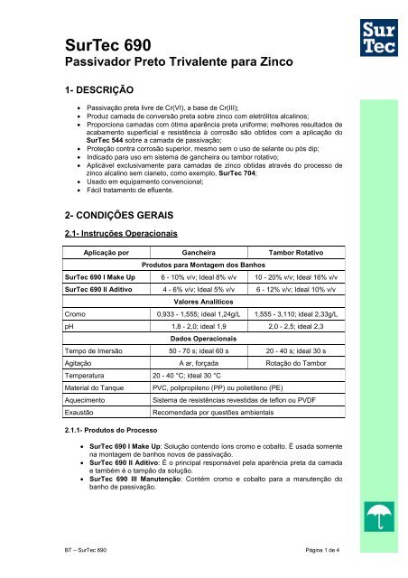 SurTec 690 - Surtec do Brasil