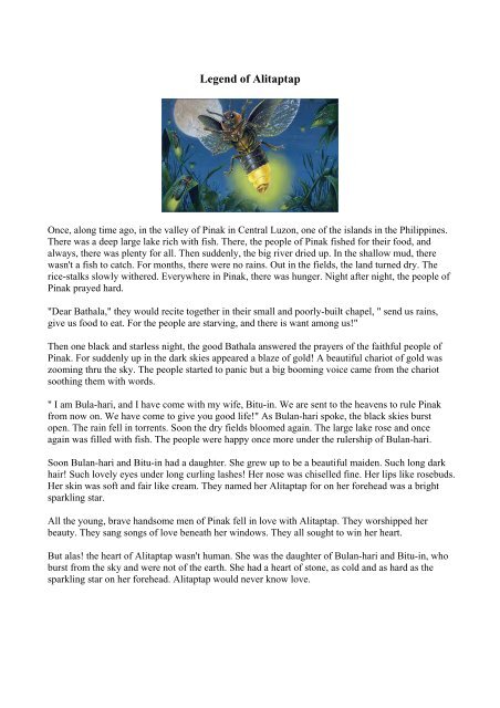 Legend of Alitaptap - Philippine Culture