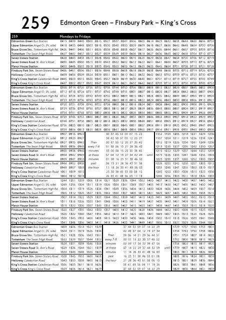 259 times - London Bus Routes