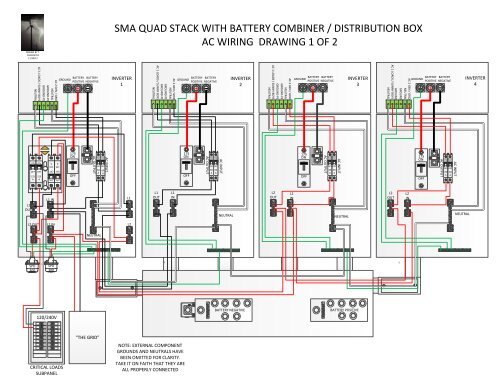 sma quad with battery combiner ac-dc wiring - MidNite Solar