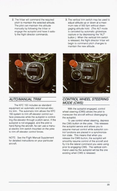 2. The V-bar will command