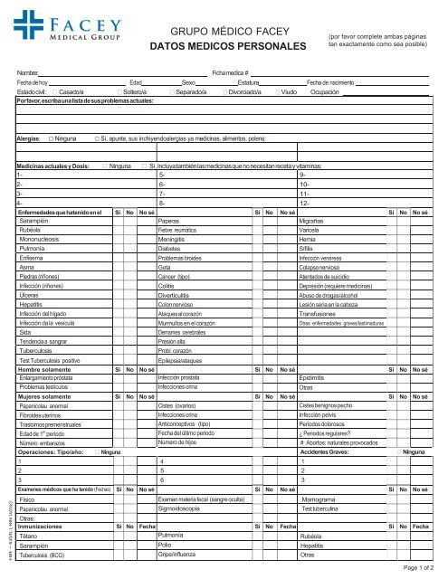 Datos Medicos Personales.pdf - Facey Medical Group