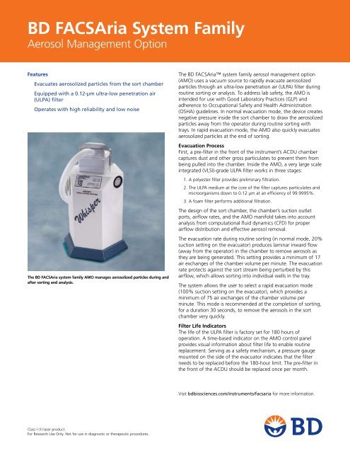 BD FACSAria System Family - BD Biosciences