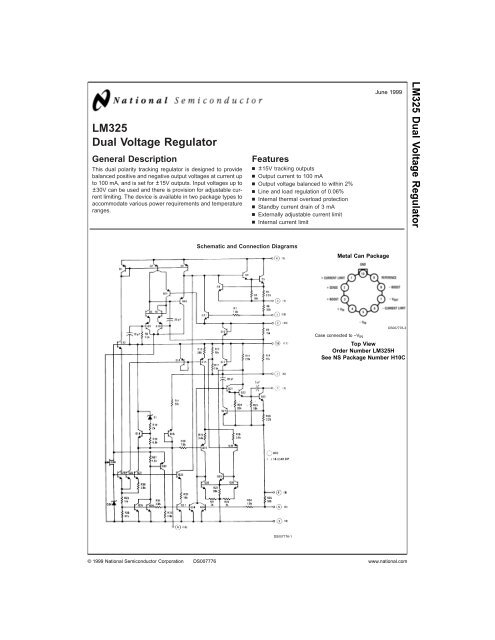 LM325 Dual Voltage Regulator - Free