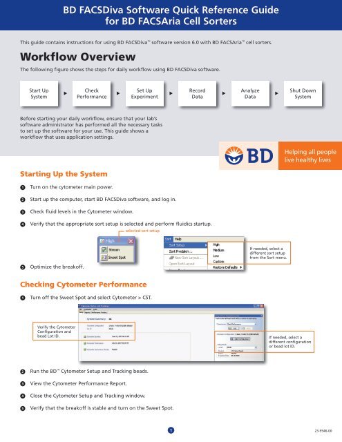 BD FACSDiva Software Quick Reference Guide for ... - BD Biosciences