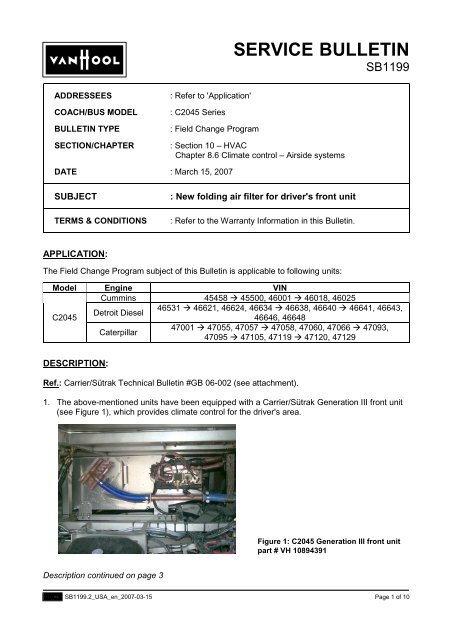 SERVICE BULLETIN - ABC Companies
