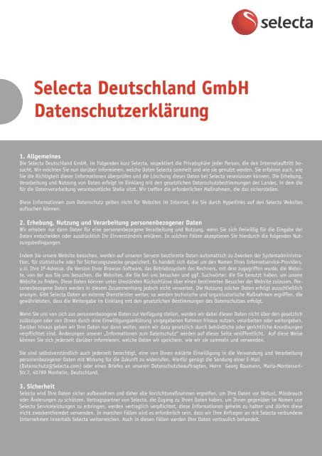 Selecta Deutschland Standorte , Technischer Service – ELDJ