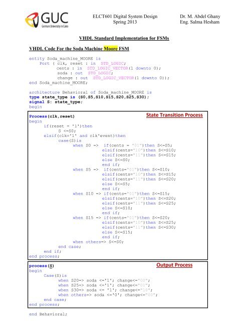 FSM VHDL Sheet 6