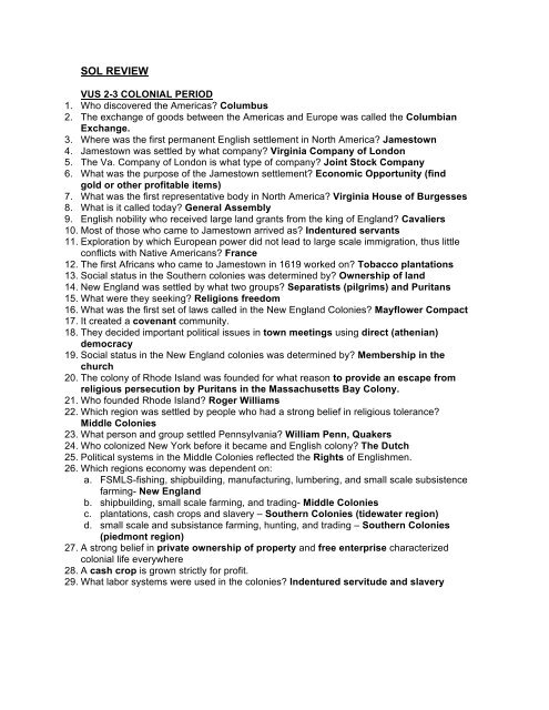 SOL REVIEW for VUS2 - VUS5 .pdf - Hogan's History Page