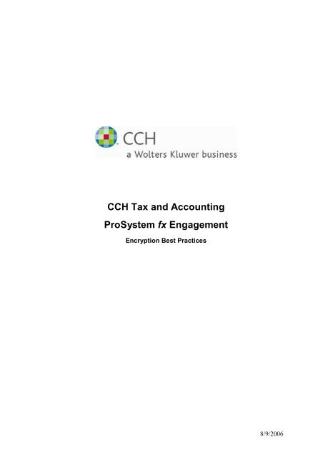 ProSystem fx Engagement Encryption Best Practices - Support