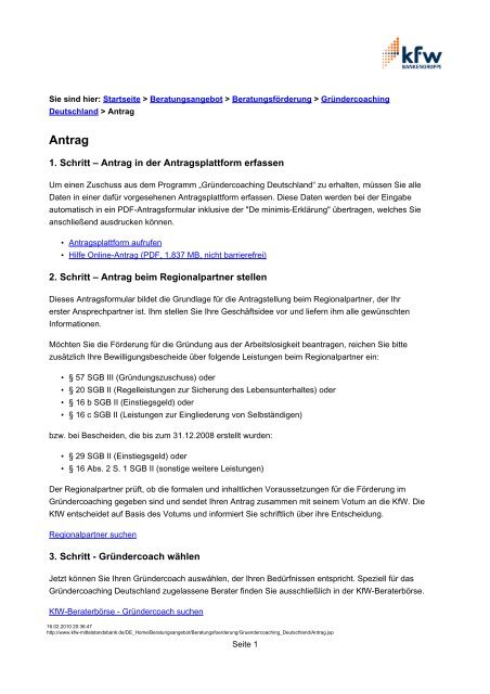 Antragmanagepdf 15022010 - Unternehmen Kreativwirtschaft