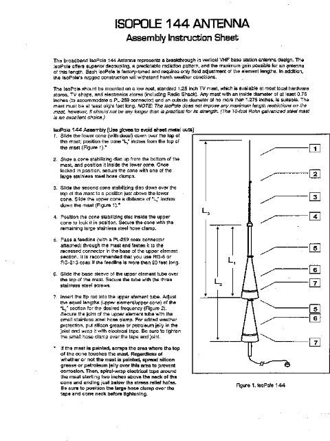 Isopole 144 Antenna Instructions - Mundoradio