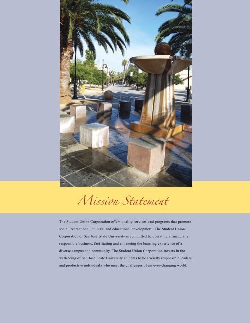 Mission Statement - Student Union, Inc.