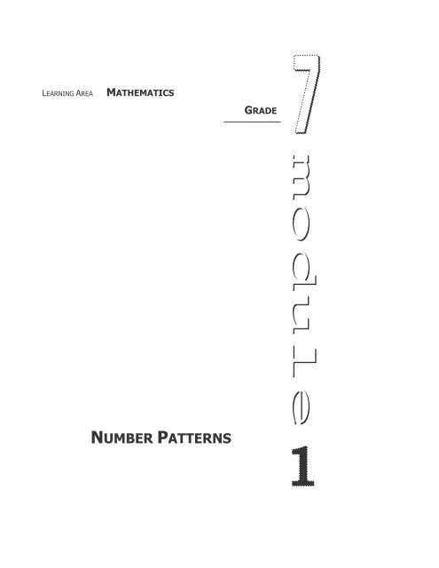 Gr 7 M1 Number Patterns - Maths Excellence