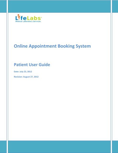 Patient user guide - Lifelabs