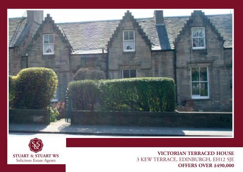 victorian terraced house 3 kew terrace, edinburgh ... - Stuart & Stuart