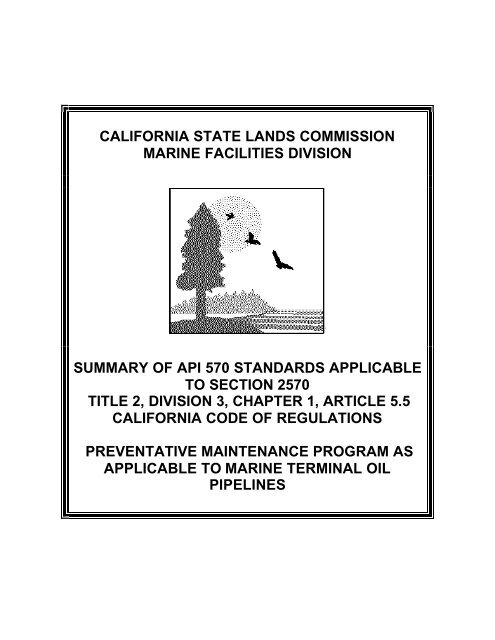 API 570 Guide - State Lands Commission