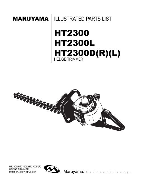 HT2300, HT2300L, HT2300D(R) - Maruyama