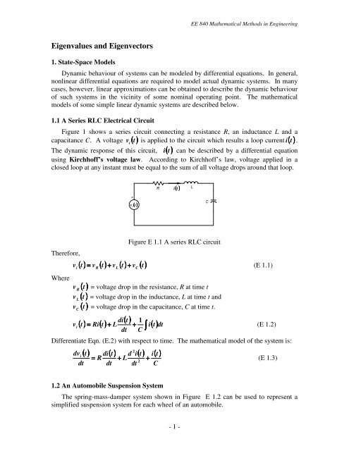 Eigenvalues and Eigenvectors - College of Engineering
