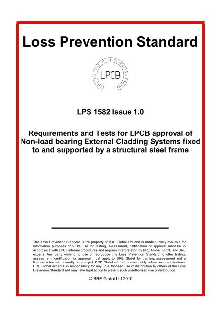 Requirements and Tests for LPCB approval of Non ... - RedBookLive