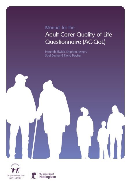 Adult Carer Quality of Life Questionnaire (AC-QoL) - Rotherham ...