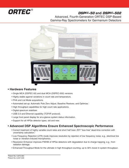 DSPEC-50 and DSPEC-502 - Envinet a.s.