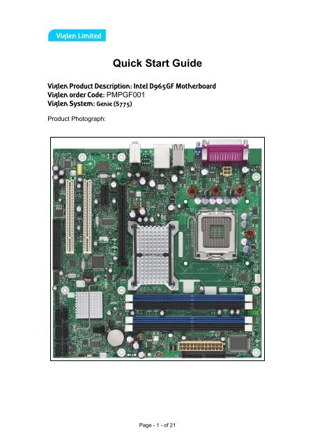 Quick Start Guide - Viglen Download