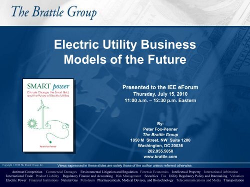 Electric Utility Business Models of the Future - Institute for Electric ...