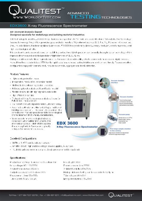 Download EDX600 XRF X-ray Fluorescence Spectrometer PDF Here