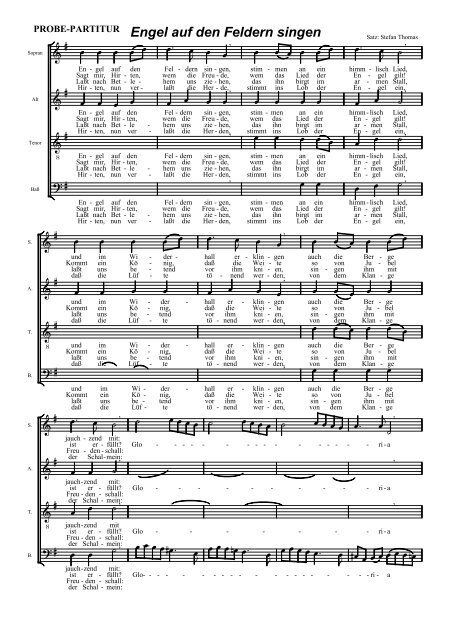 Engel auf den Feldern singen (SATB) - Stefan Thomas