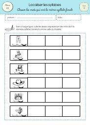 DÃ©nombrer les syllabes orales Classer les mots ... - classeurdecole