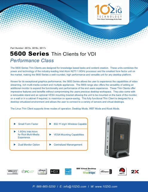 Download Full Product Specifications - USA - 10ZiG Technology