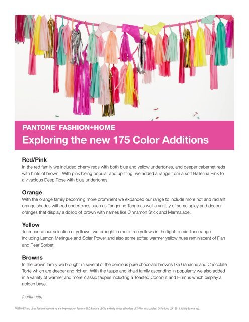 Exploring the new 175 Color Additions - Pantone