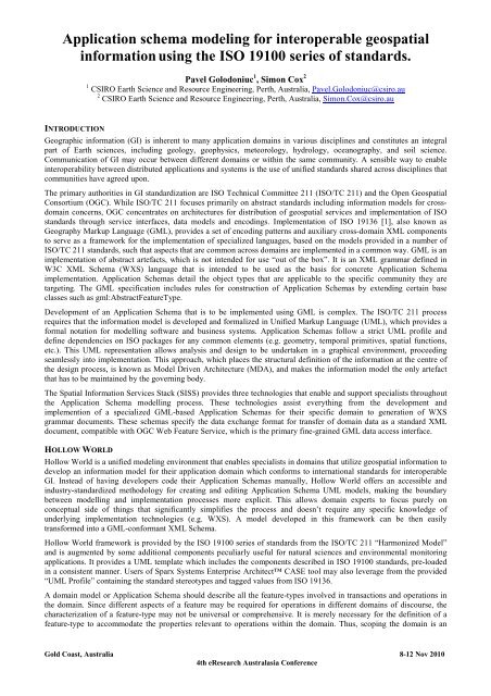 Application schema modeling for interoperable geospatial ...
