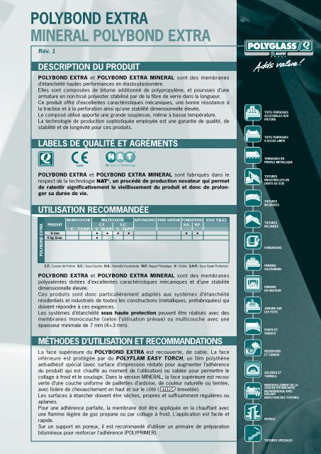 Fiche technique Polybond Extra - BigMat