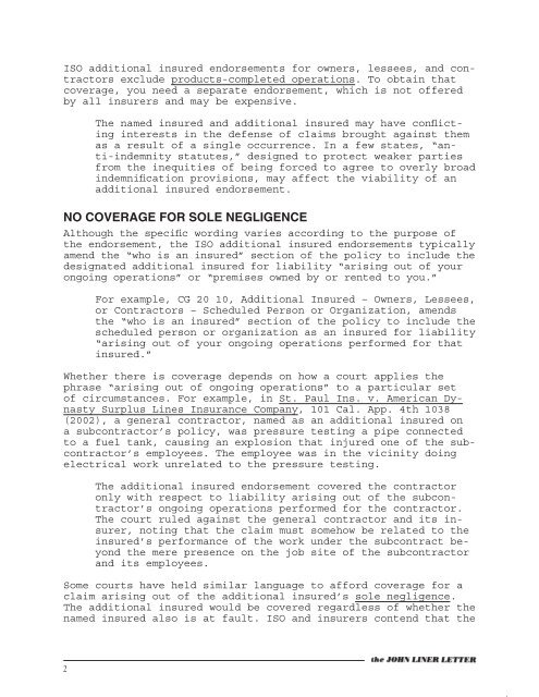 ISO additional insured en