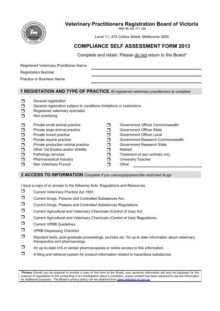 Veterinary Practitioners Registration Board of Victoria ...