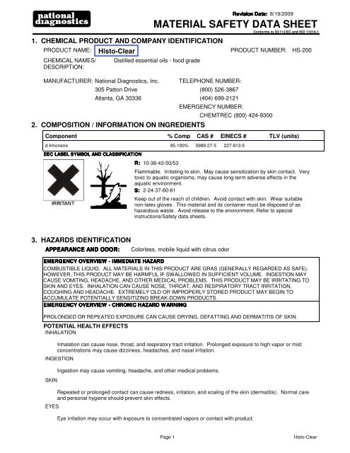 MSDS Report - Ted Pella, Inc.