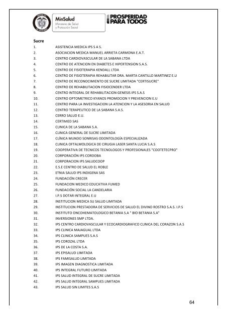 Sucre 1. ASISTENCIA MEDIC