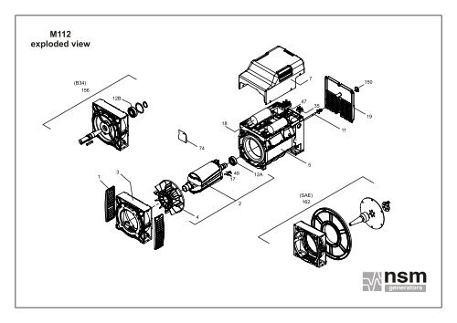 M112 exploded view - NSM Generators